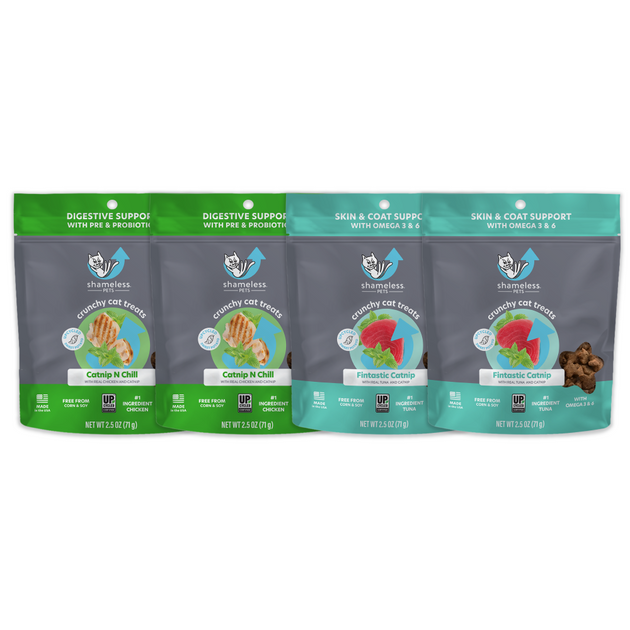 Variety Packs for Upcycled Cats and Dog Treats from Shameless Pets